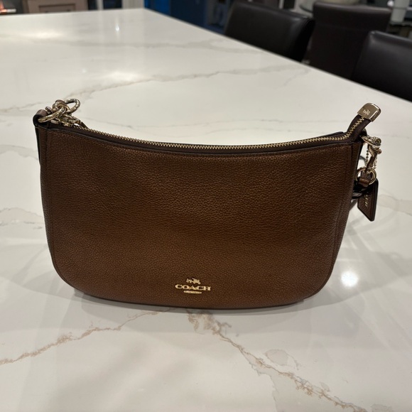 Coach | Bags | Coach Chelsea Crossbody Bag In Metallic Bronze Pebbled ...